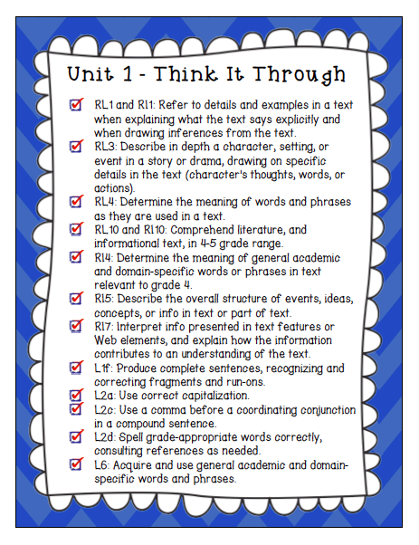 4th Works: Teaching All Reading and Language Standards by Unit 4