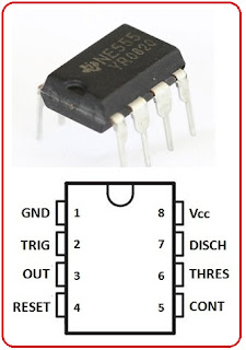 Bagian Bagian IC Timer (IC 555) dan Penjelasannya