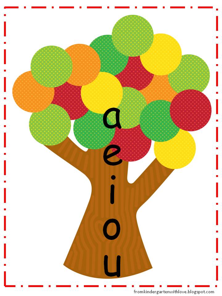 Vowel Tree with Free Download | From Kindergarten With Love