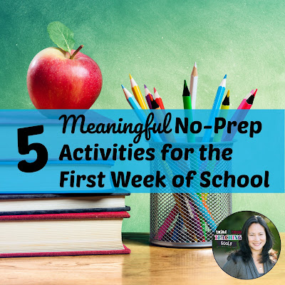 5 Meaningful No-Prep Activities for the First Week of School | Tried ...