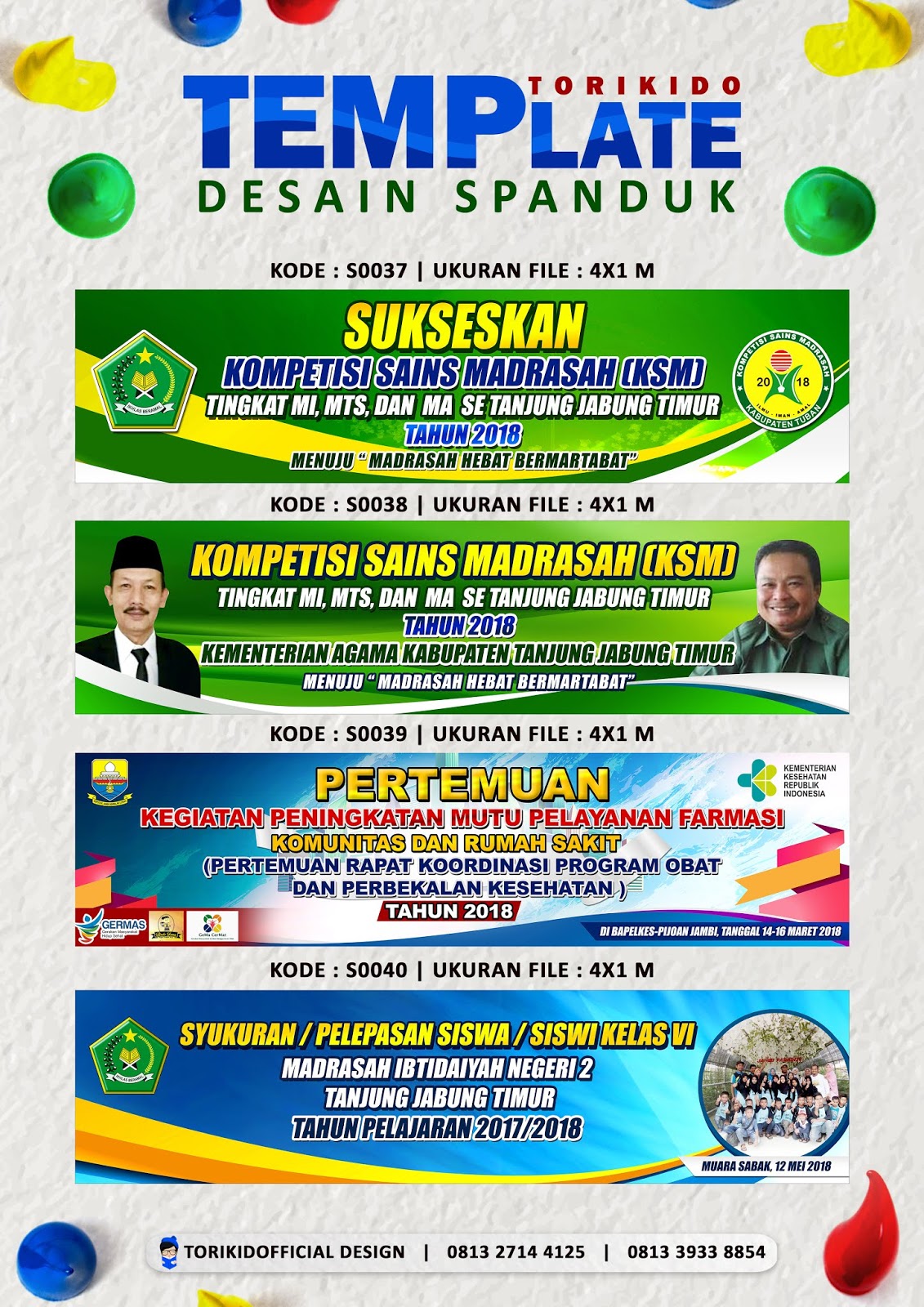 TEMPLATE DESAIN SPANDUK | Torikido Official