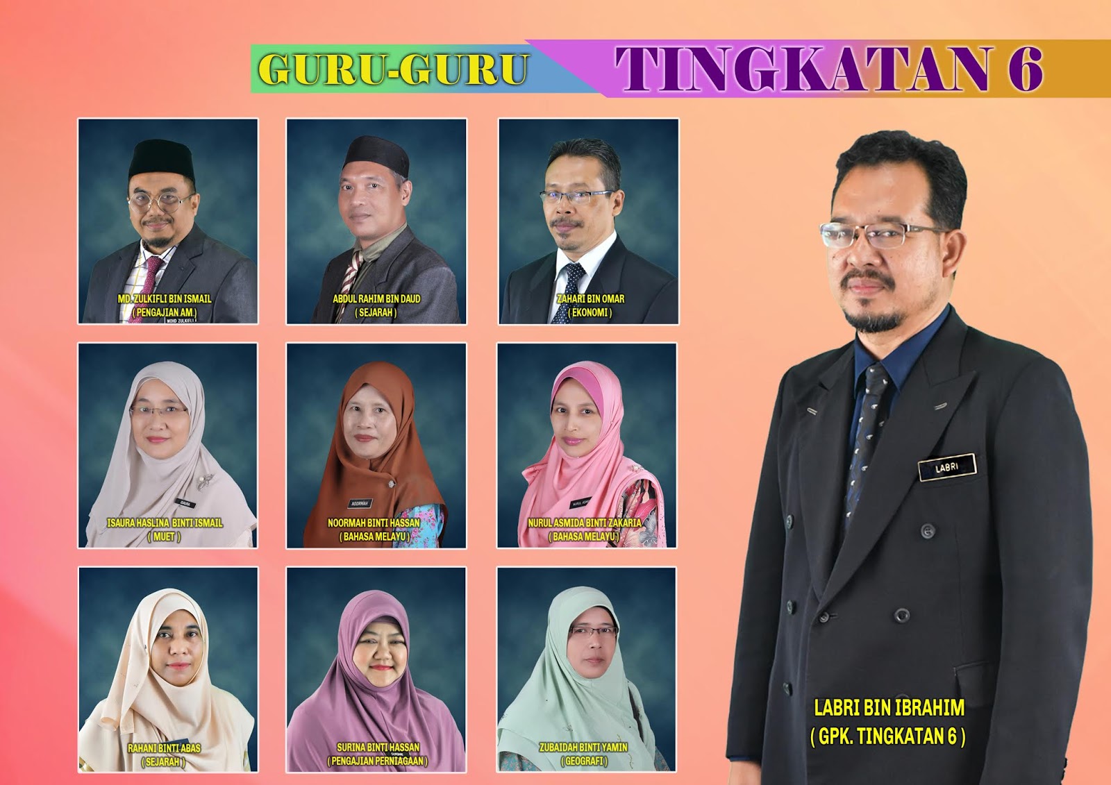 ERPH SMK Dato' Ahmad Maher: PENOLONG KANAN TINGKATAN 6