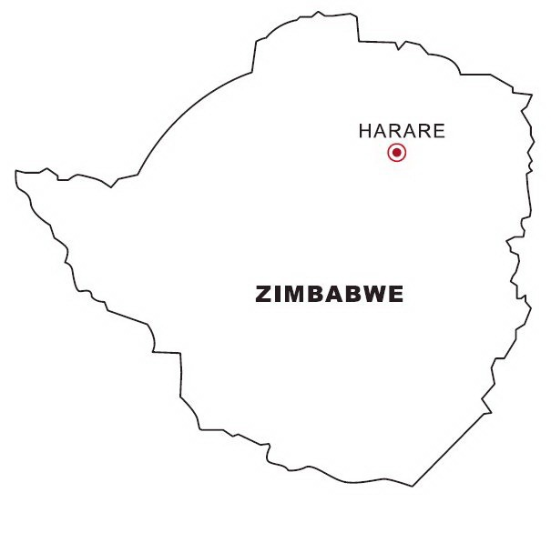 Zimbabwe Map Coloring | COLOR AREA