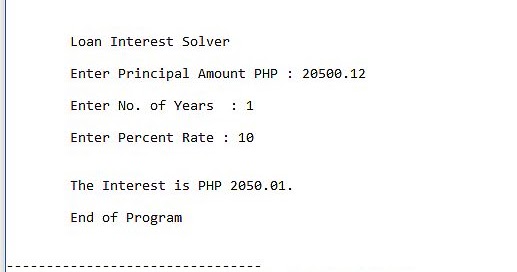 Free Programming Source Codes and Computer Programming Tutorials: Loan ...