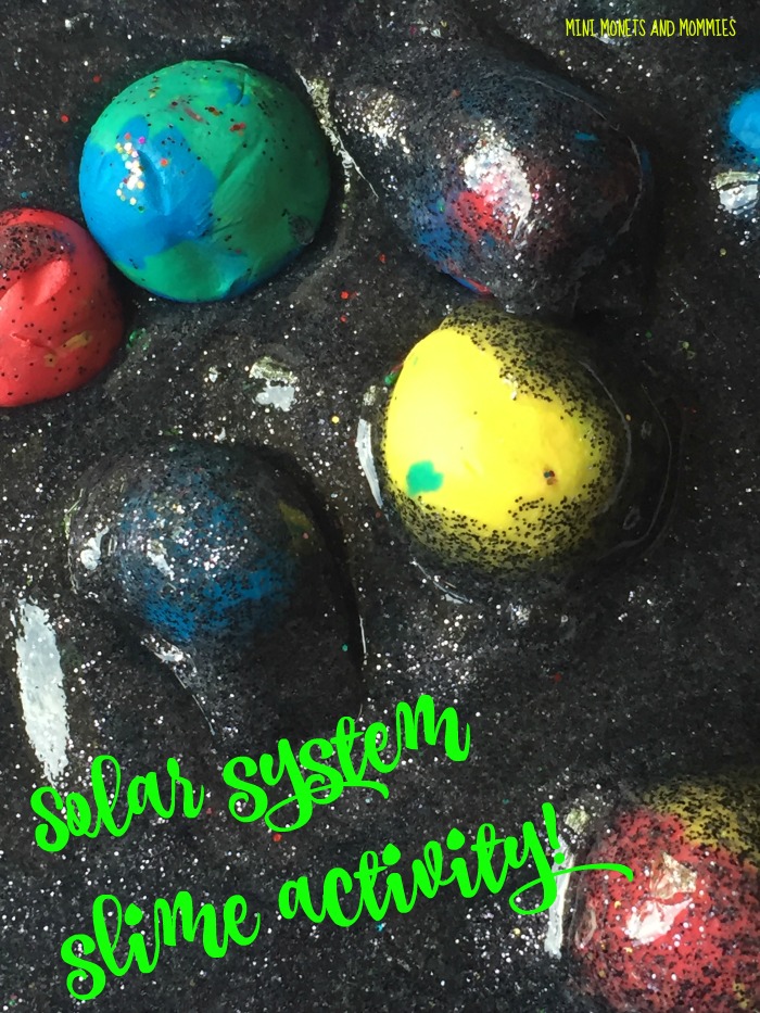 Mini Monets and Mommies: Kids' Solar System Slime Science and Art Activity