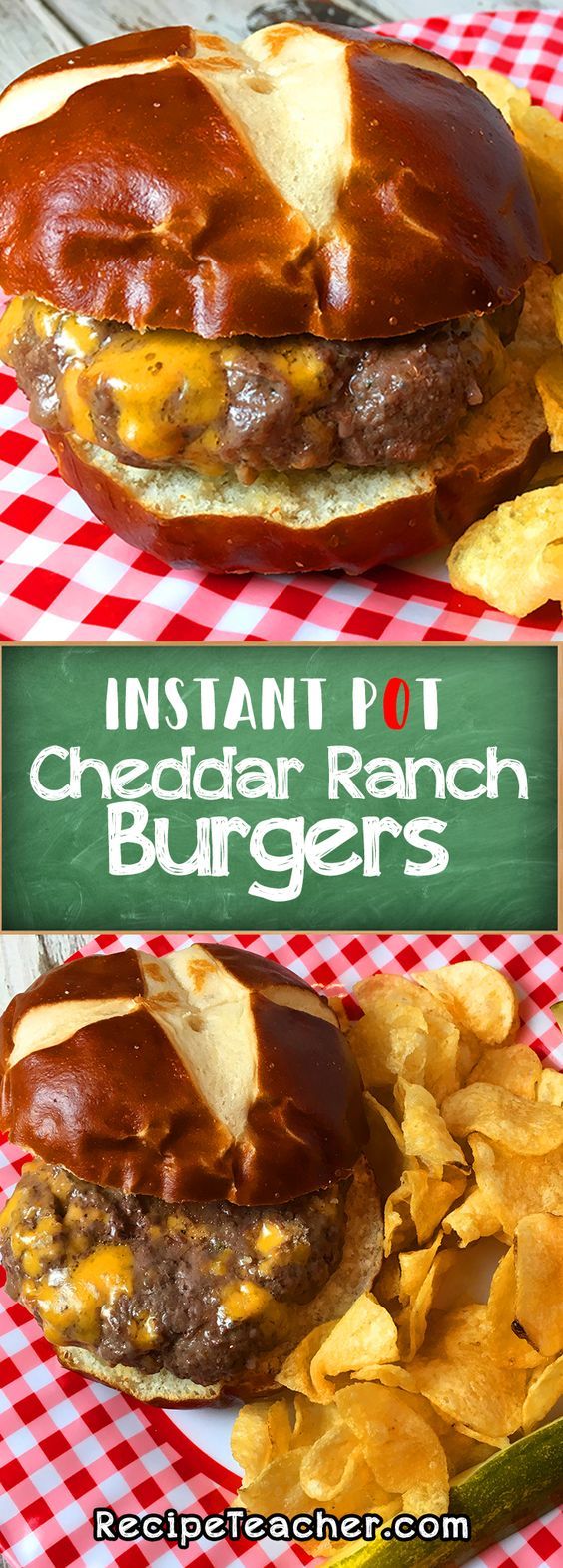 Instant Pot Cheddar Ranch Burgers - Recipe Easy
