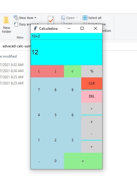 Calculadora em python usando tkinter