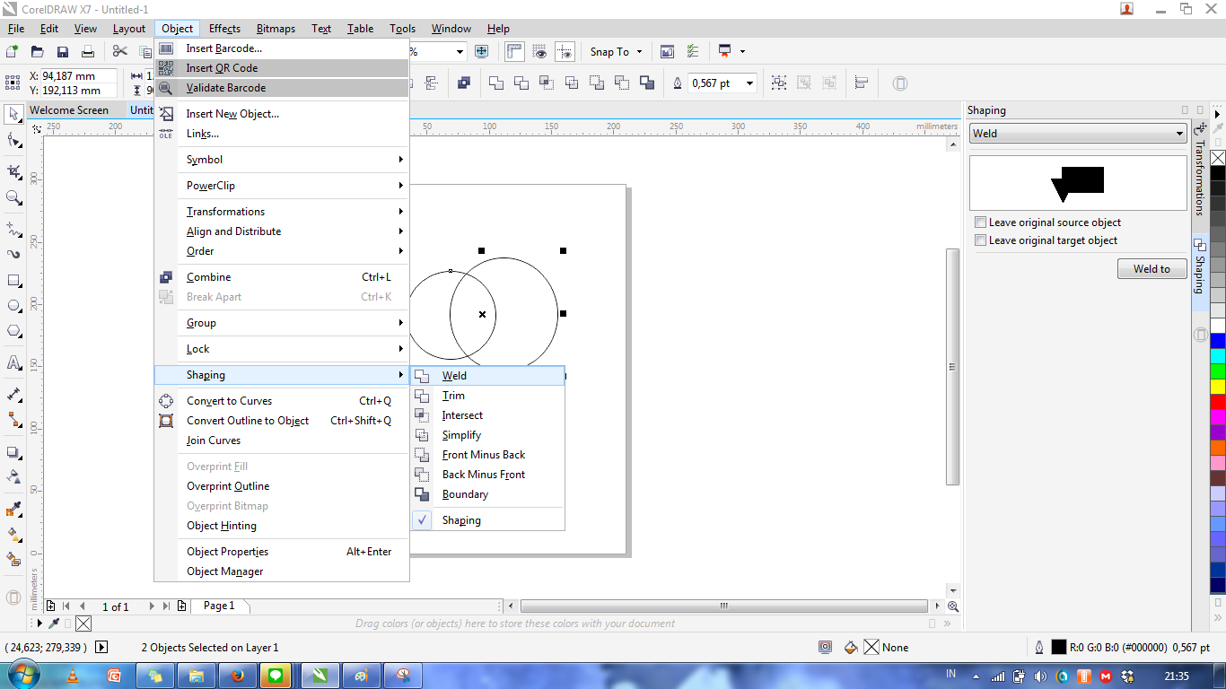 Blog of Everything Fun!: CorelDraw tutorial - Mengenal apa itu Weld ...