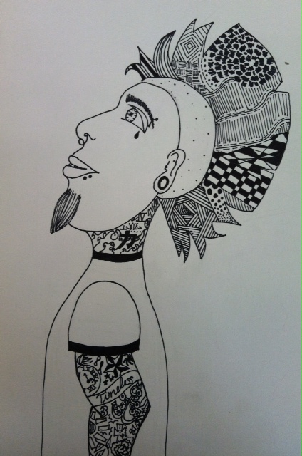 The Art Room: Drawing Positive/Negative space and Zentangles