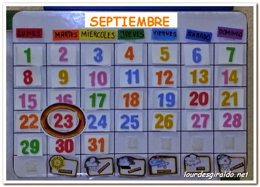 Aprendemos los números con el calendario ~ ABN en Infantil