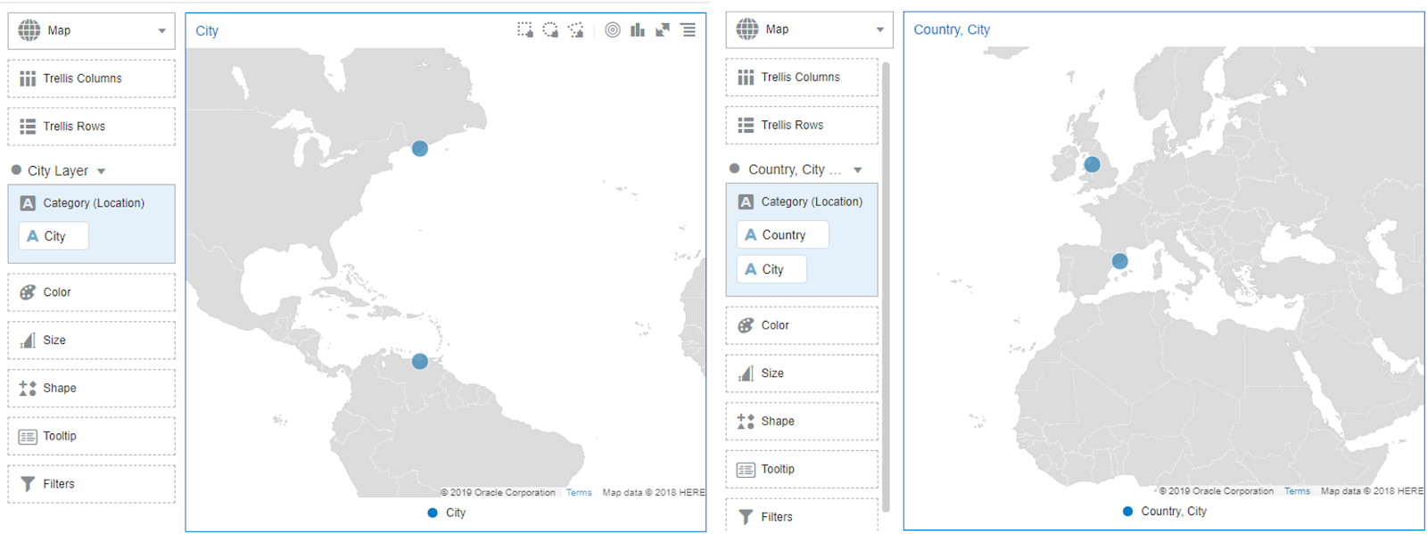 How Oracle Analytics Maps Cities with the Same Name