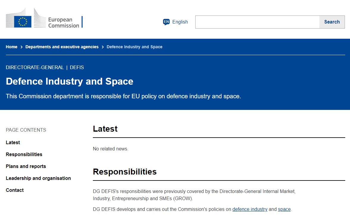 What exactly is the new EU DG DEFIS and how does it impact the ...