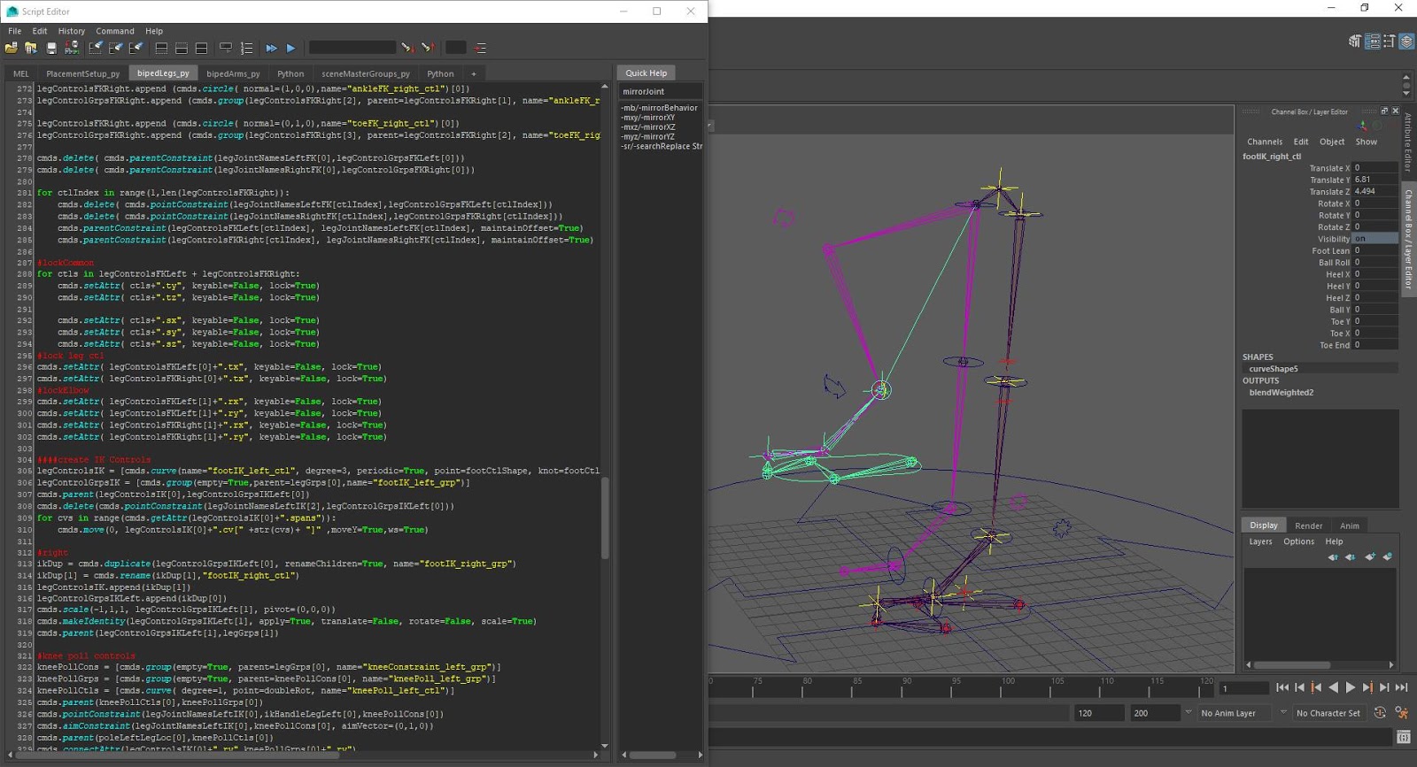 Malcolm Hazelwood: 3D [Rigging] Artist: Scripting biped rigging tool