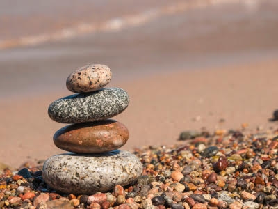 Rock, Pebbles, and Sand