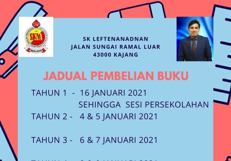 SK LEFTENAN ADNAN: JADUAL PEMBELIAN BUKU DI KEDAI BUKU SEKOLAH