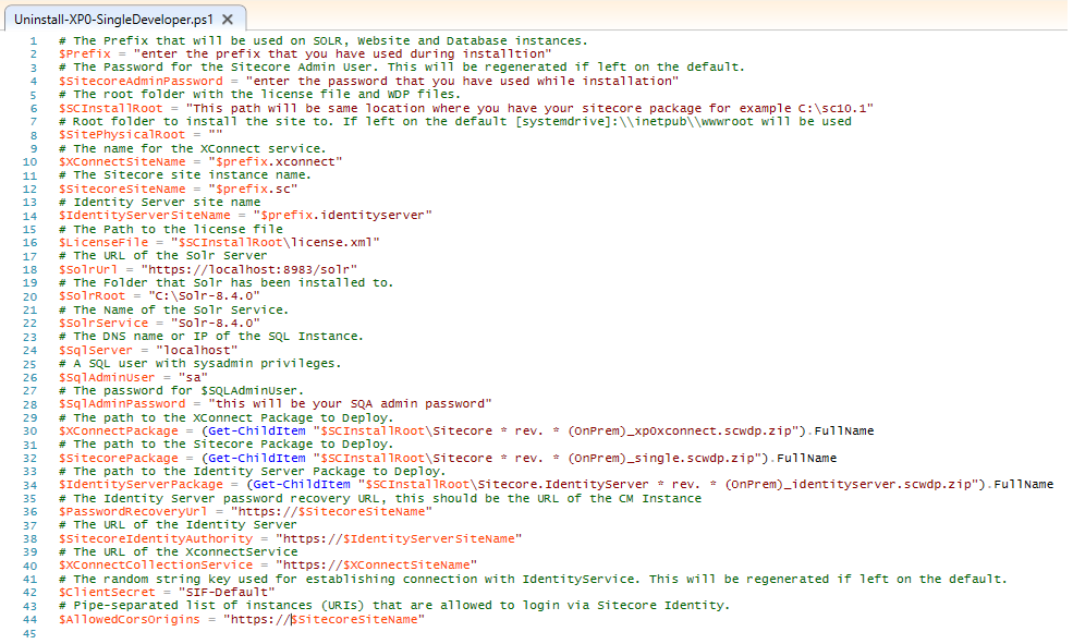 Uninstallation of Installed Sitecore Instance Using SIA(Sitecore ... Uninstallation of Installed Sitecore Instance Using SIA(Sitecore ...