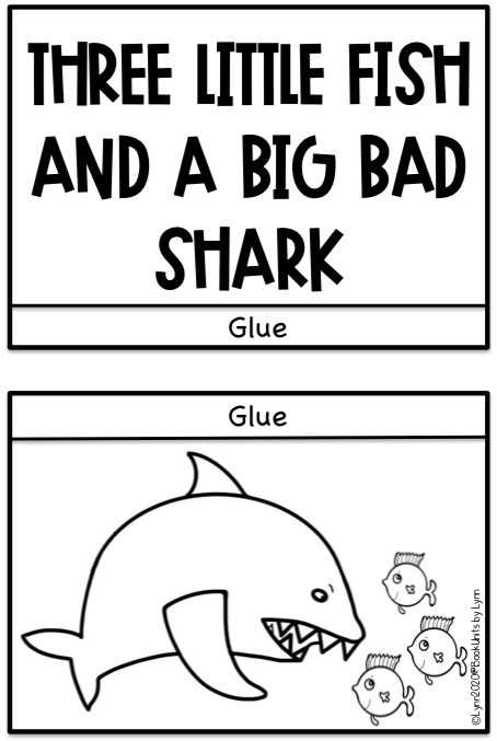 THE THREE FISH AND THE BIG BAD SHARK SEQUENCING CRAFT ~ Book Units by Lynn