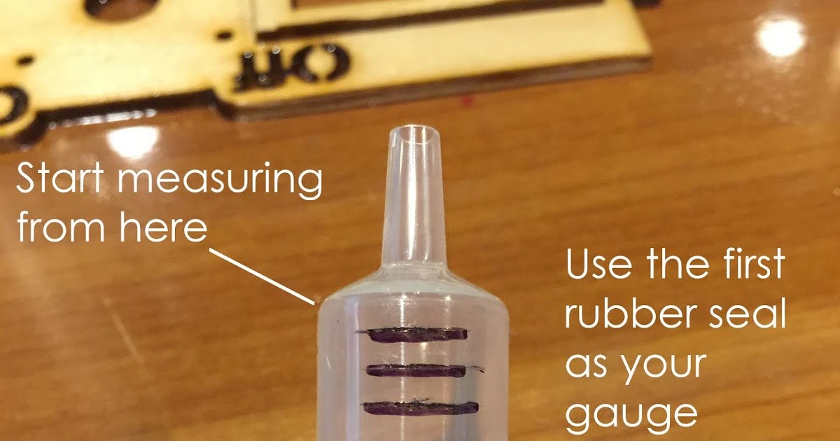 Small batches of WEST System Epoxy using marked syringes