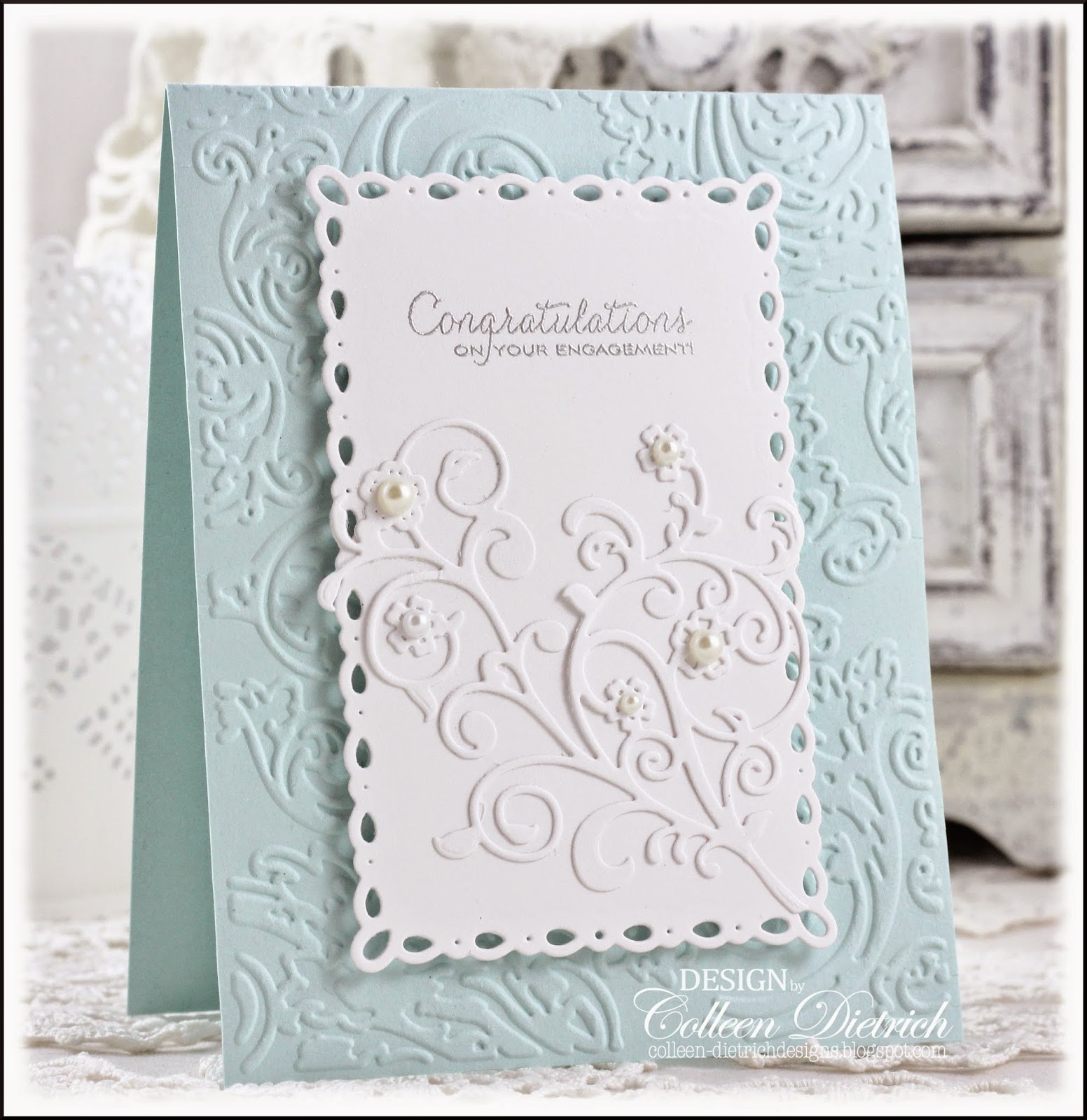 Pale Blue Engagement | Colleen Dietrich Designs