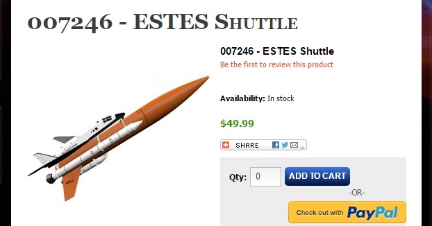 Model Rocket Building: Estes Shuttle Available!!!