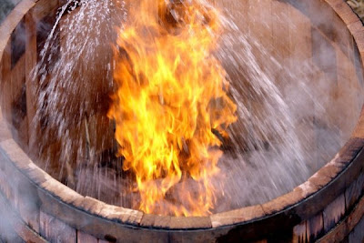 Wine Section: Toasting Oak Barrels