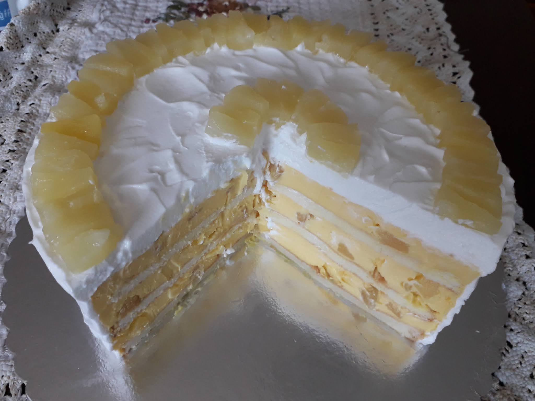 Moj svet poslastica: Vanila-ananas torta