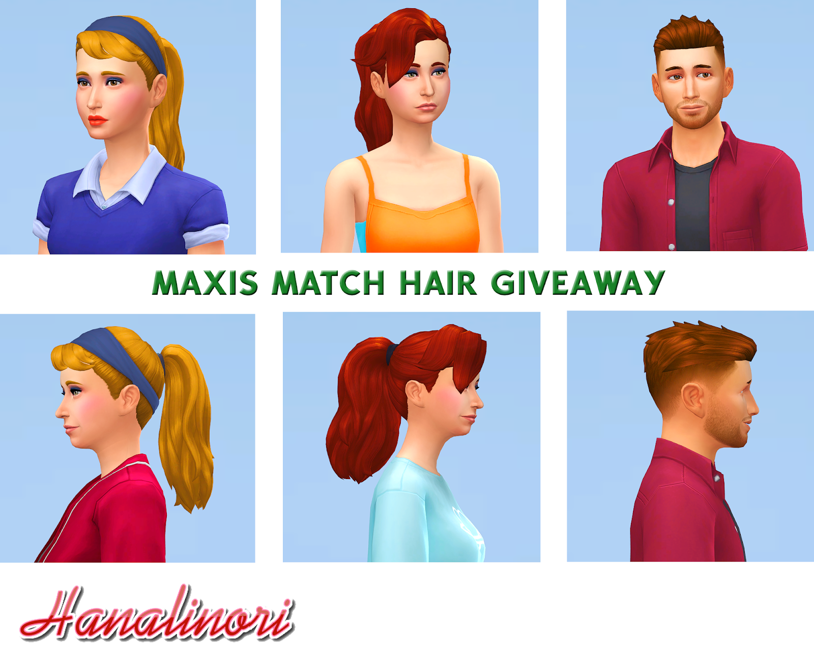 Unisex - Maxis Match Hair Giveaway | SimsWorkshop