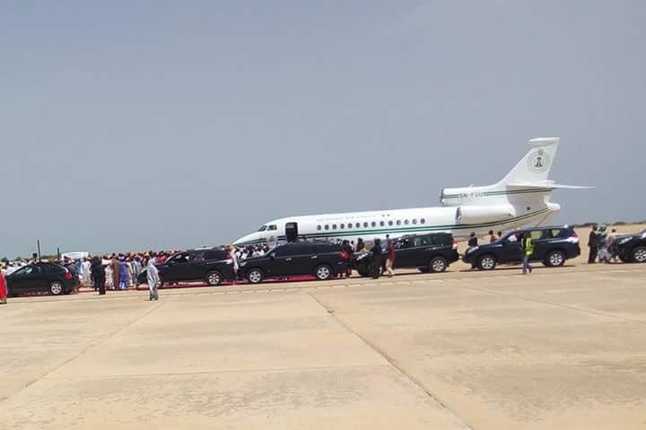 Photos: Mrs Aisha Buhari arrives Bauchi State on a one-day working visit