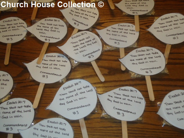 Church House Collection Blog: Ten Commandments "3rd Commadment" Snack ...