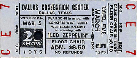 BOOTSLIVE: Led Zeppelin - 1975-03-05 - Dallas,TX (FLAC)
