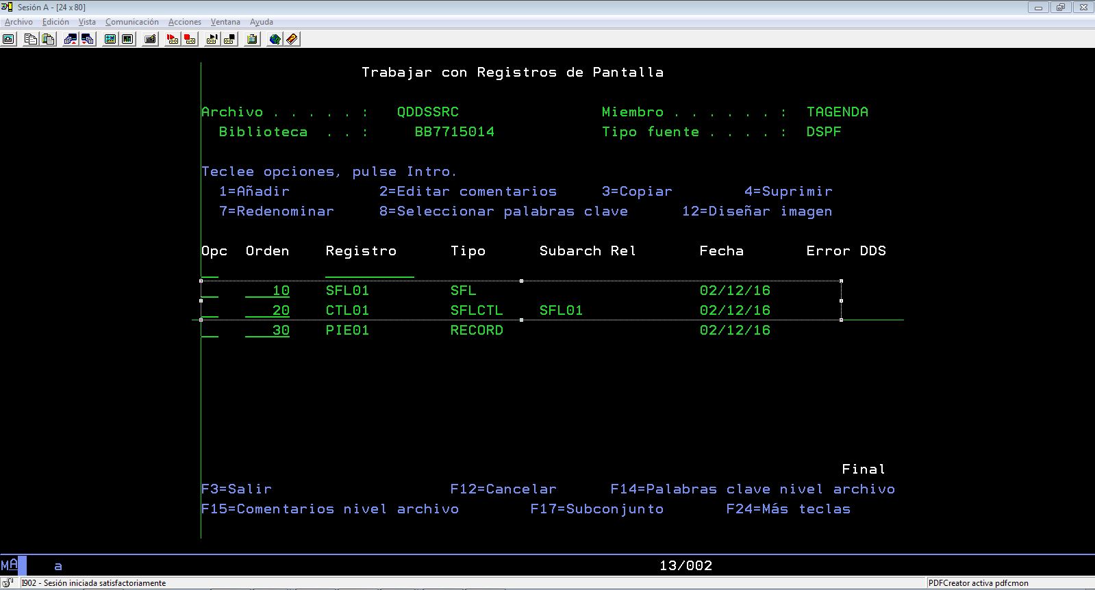 AS400: Creación de un Subfile - DDS - Parte 2 AS400: Creación de un Subfile - DDS - Parte 2