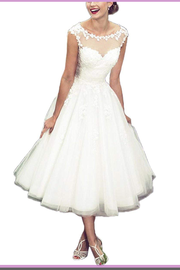 Short wedding dress