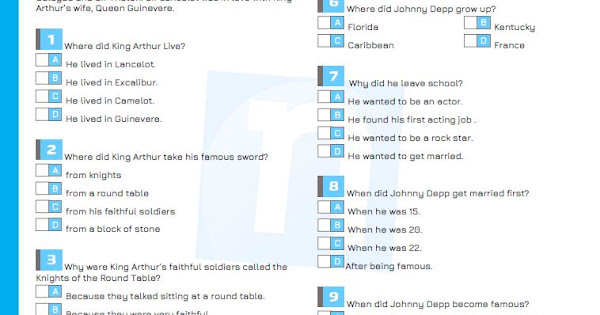 Reading Comprehension Multiple Choice Test | www.elt-els.com