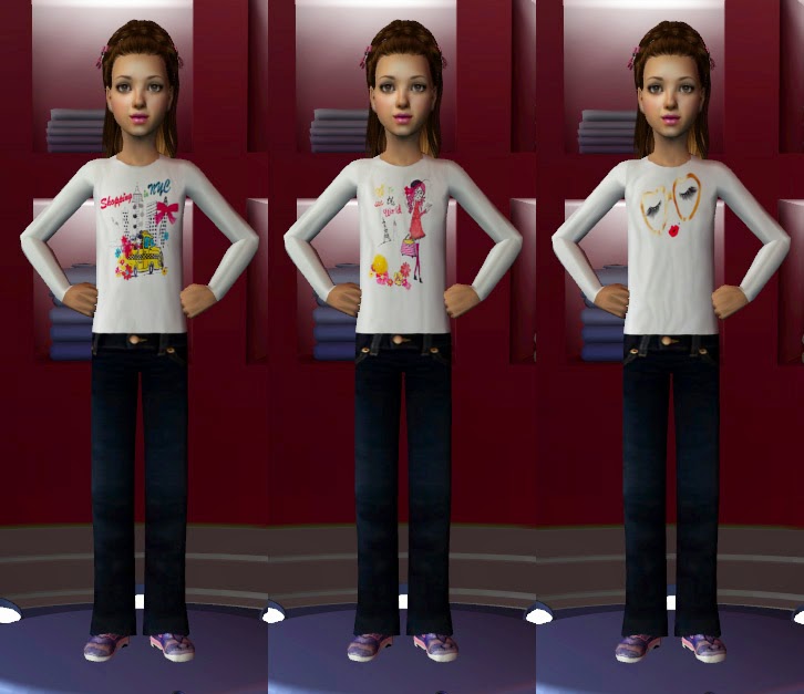 Birdgurl's Sims 2 Creations: Child Female Sleeve Outfit Collection 24