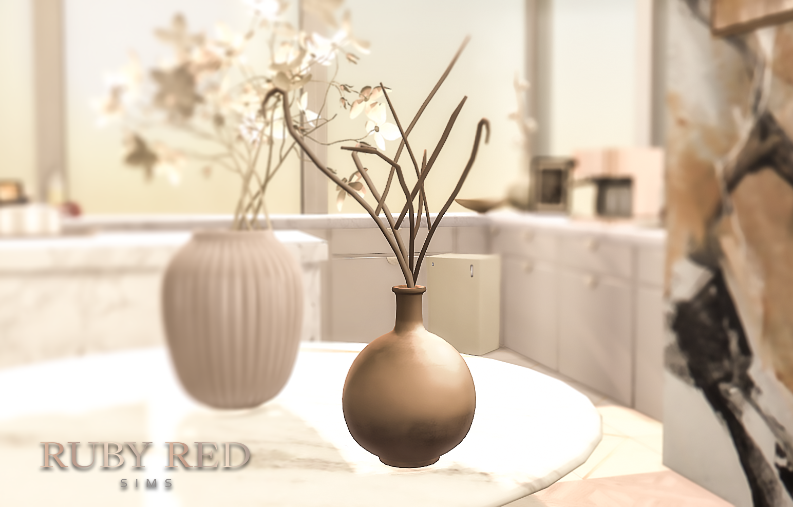 August Release: Sims 4 Branch Vase Set (Free) [ Ruby's Home Design ]
