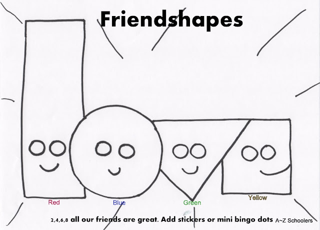 A ~ Z Schoolers: Adventures with Books: Friendshape