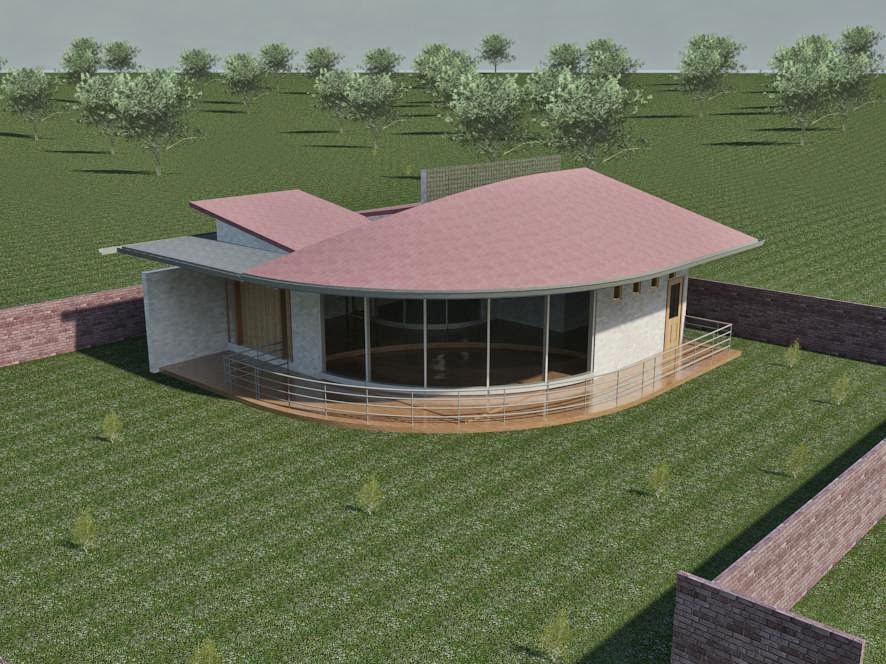 Fauzan Arch & Design: House Design: Multi Sloped Roof House