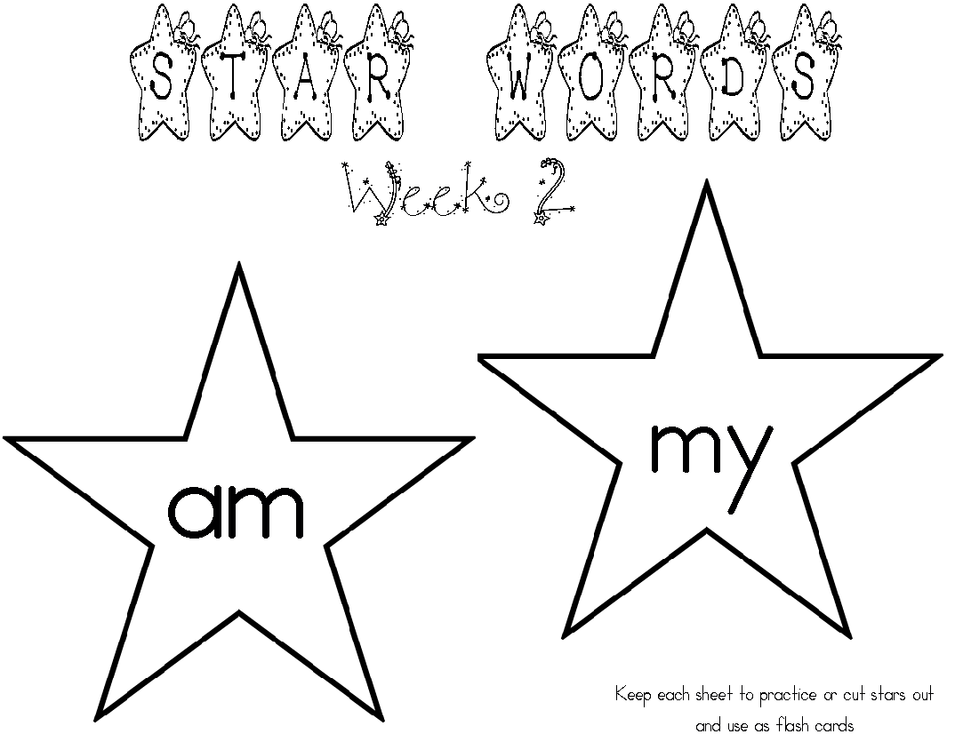Mrs. Setterholm's Kinder Korner: Star Words