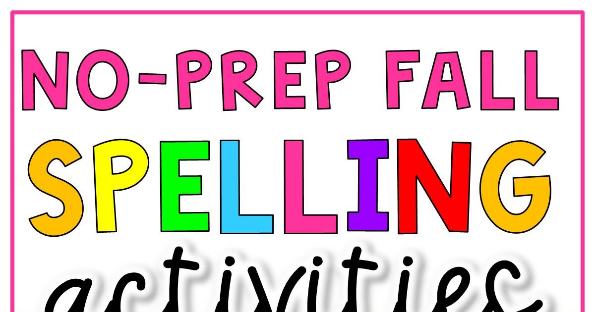 Tails of Teaching: Fall Spelling Activities