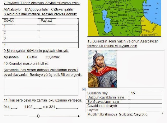 Tarix klubu.: 5 sinif Azərbaycan tarixi KSQ-2.