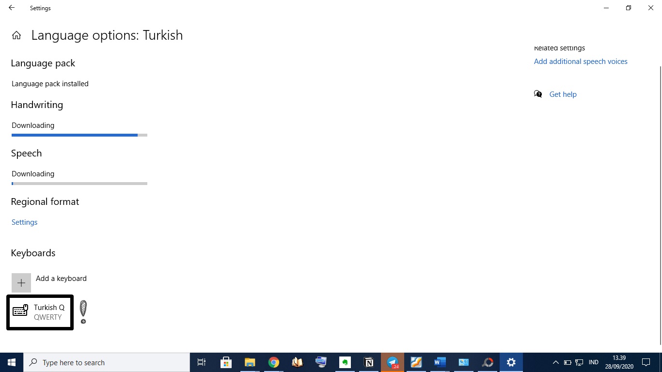 Waktunya Bahasa Turki: Mengganti keyboard menjadi standard keyboard ...