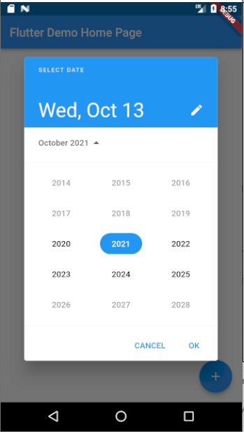 Code Samples: Flutter Date Picker - Customization of date picker with ...