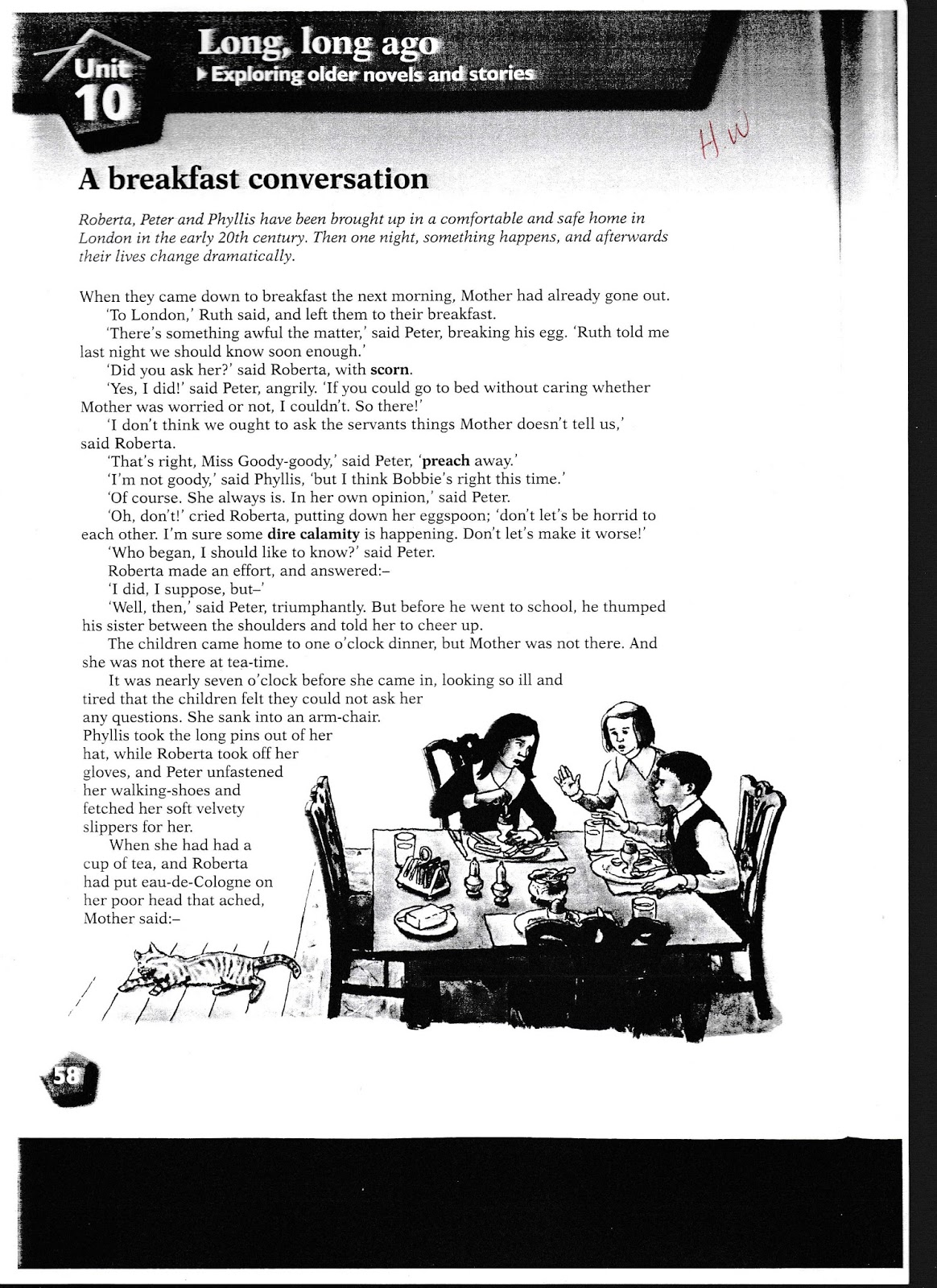 Year 3 fantasy: Reading Comprehension - A Breakfast Conversation