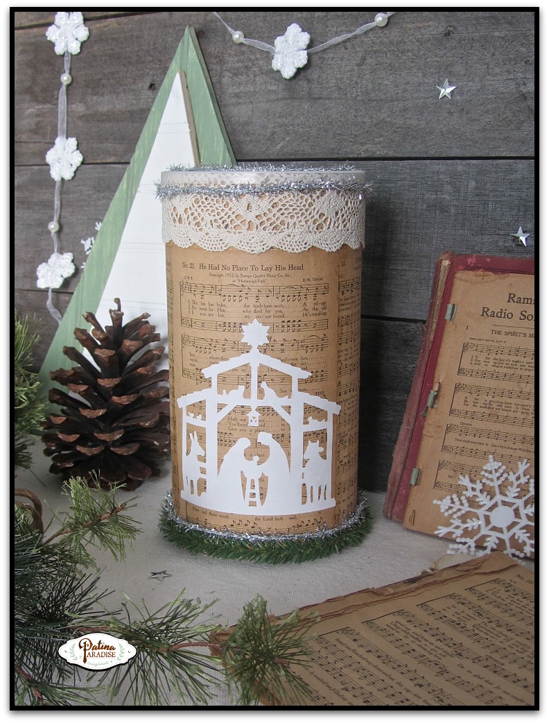 Oatmeal Container & Old Hymnal Repurpose - Patina Paradise