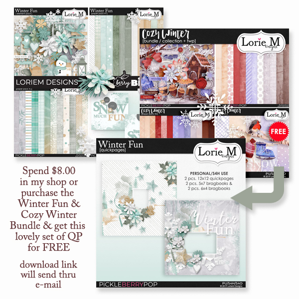 LorieM Designs: Last Chance Winter Fun BBD, $4.00 + Freebie