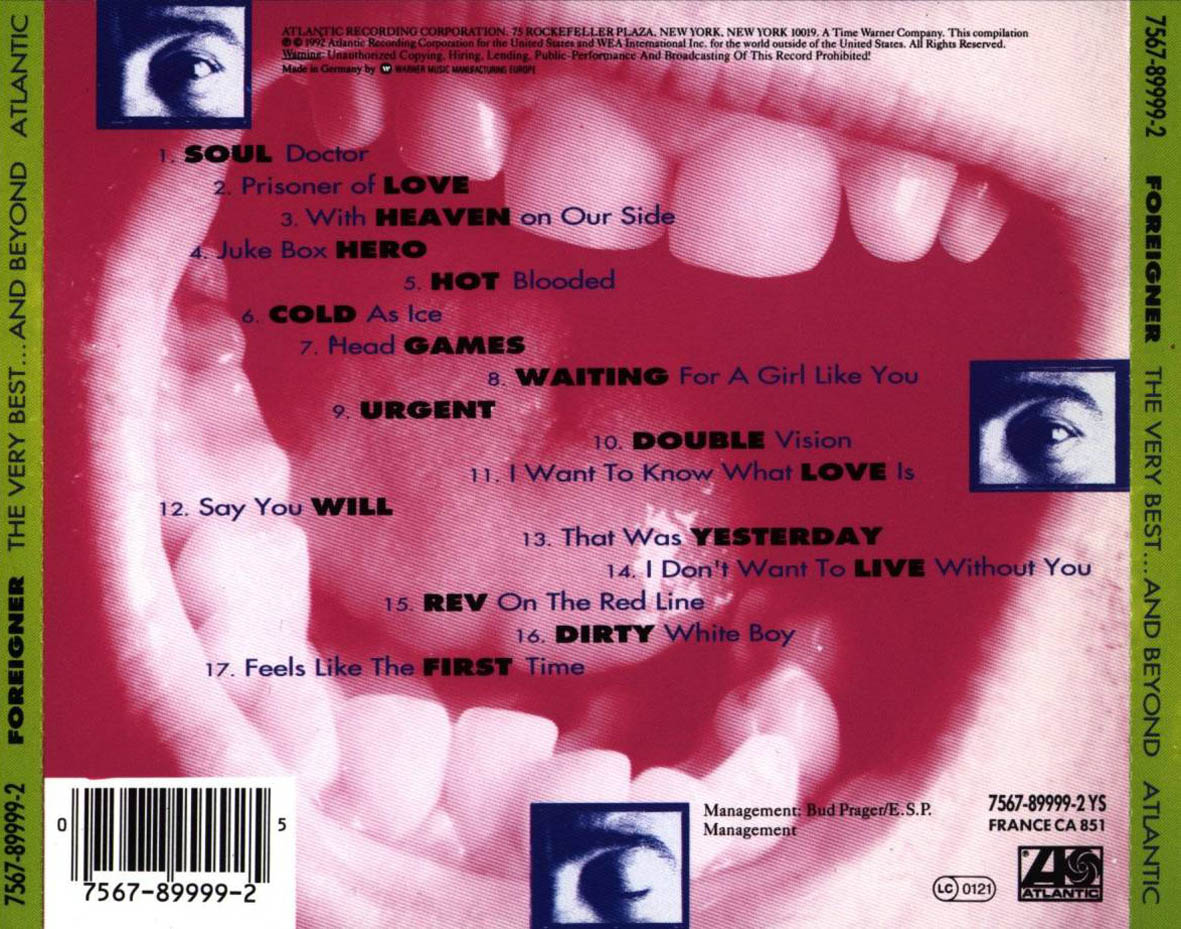 MC OCHENTA interactivo: FOREIGNER - THE VERY BEST....AND BEYOND