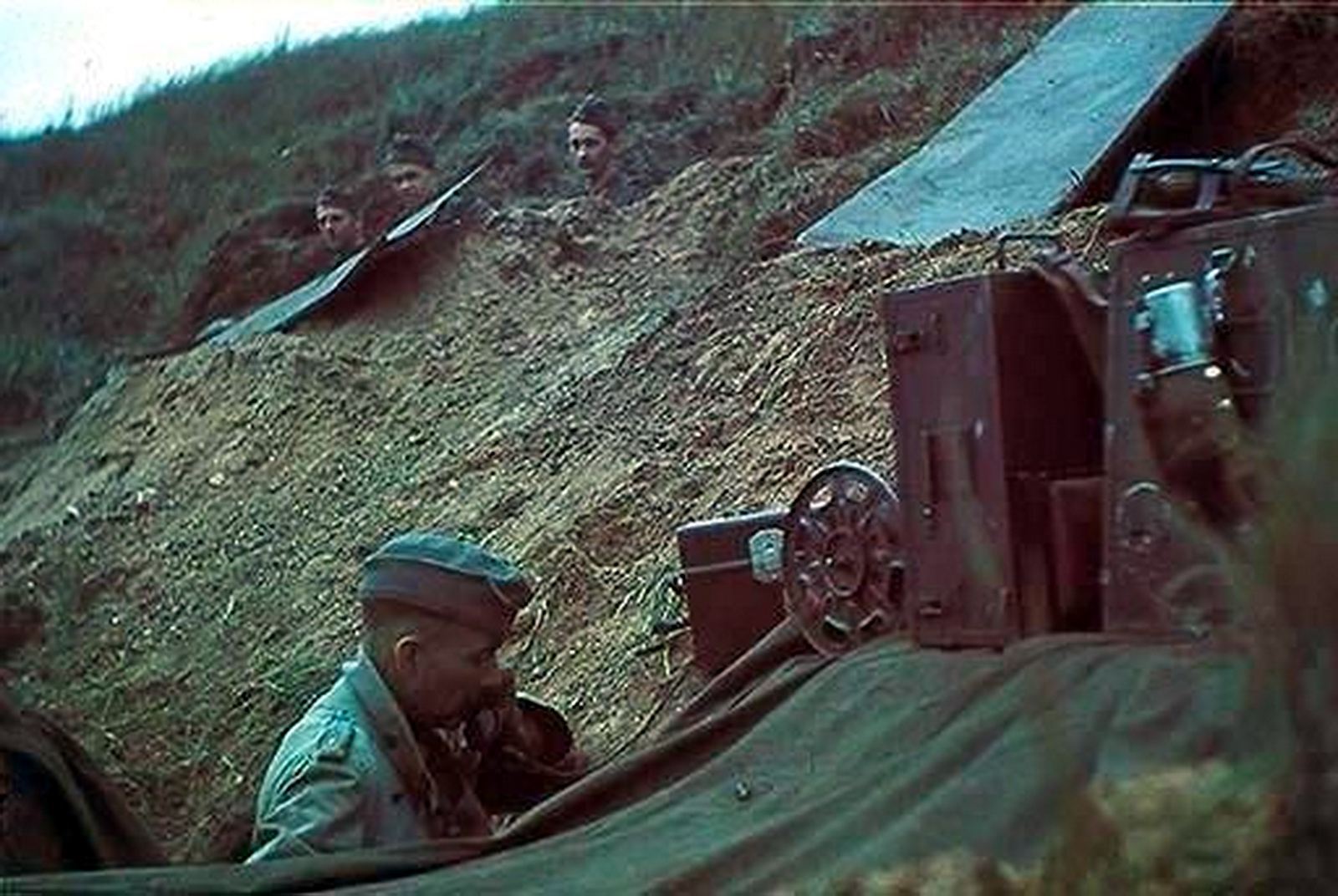 World War II in Color: German Field Telephone in World War II