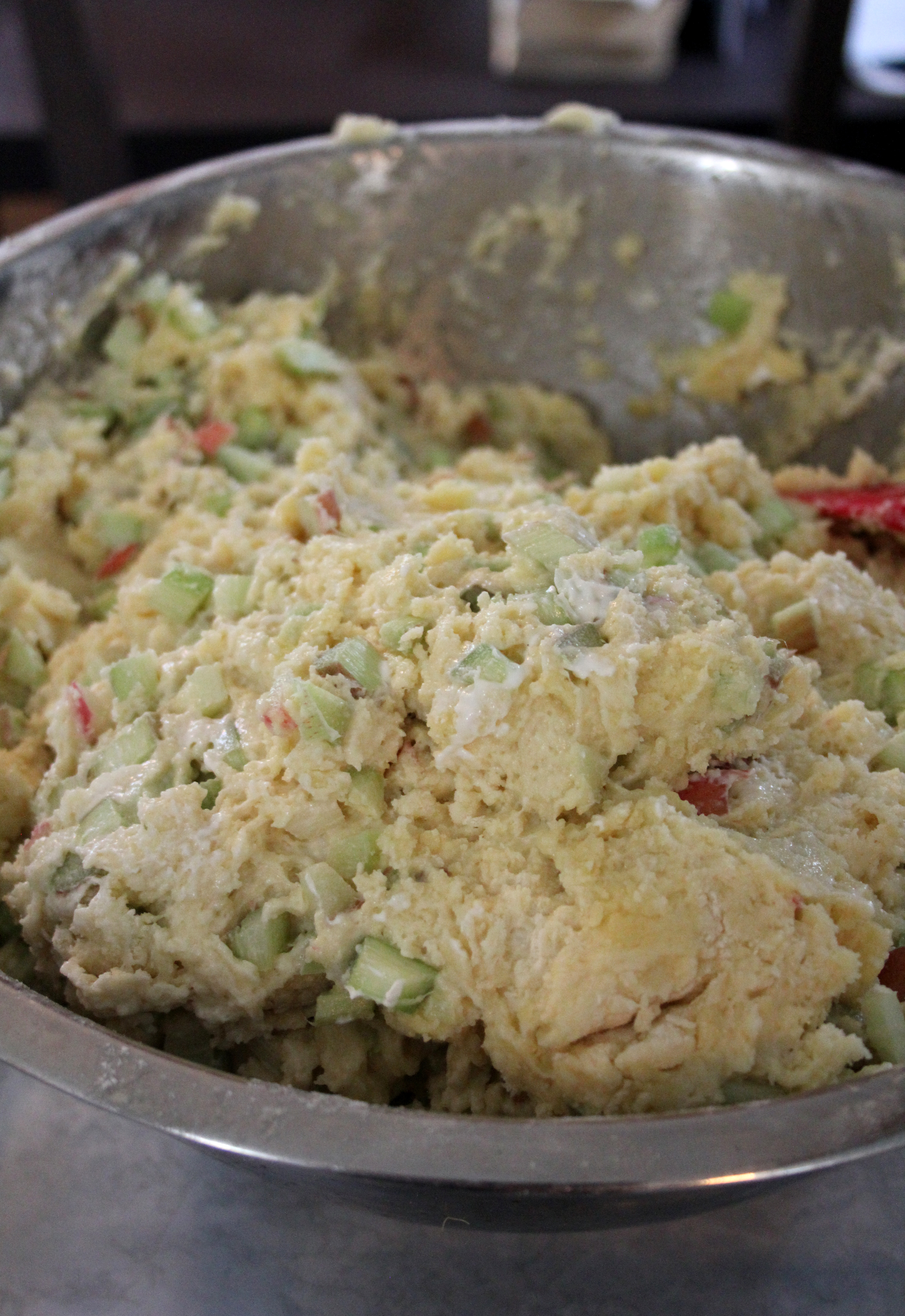Jo and Sue: Big Batch Rhubarb Raspberry Streusel Cake