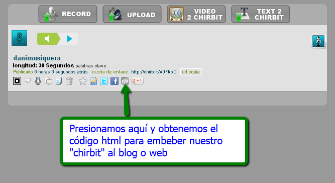 TIC-TAC MUSIC: CHIRBIT: GRABAR AUDIOS ON LINE