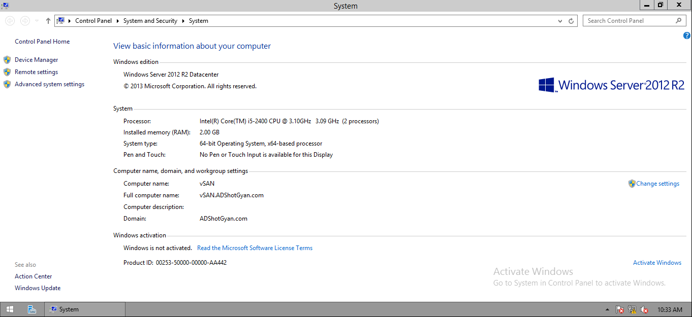 AD Shot Gyan: Configuring SAN on Windows Server 2012